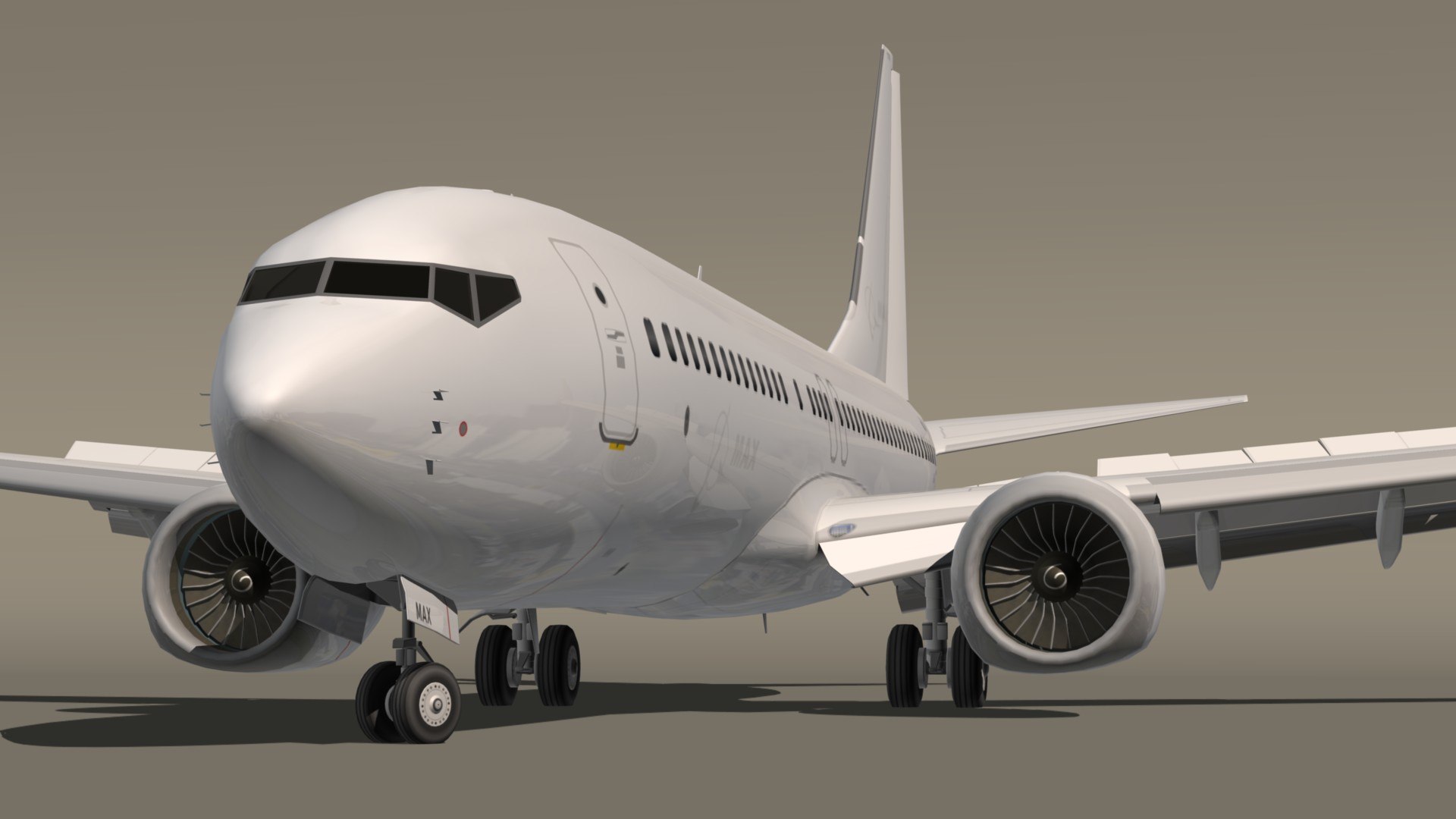 B737 MAX 8 White Livery R 3D model - TurboSquid 2060502