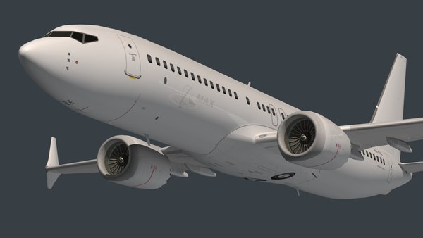 modelo 3d B737 MAX 8 Librea blanca R - TurboSquid 2060502