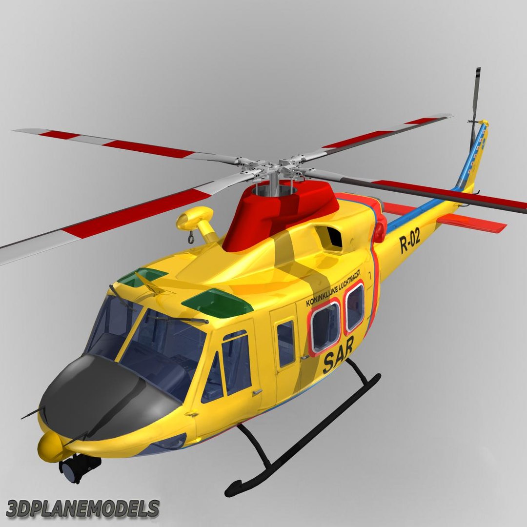 Bell 412 Helicopter Animation 3d Max