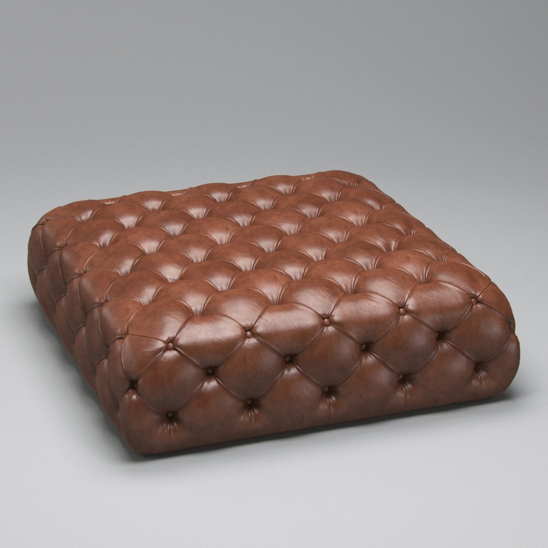 vintage large pouffe pouf obj