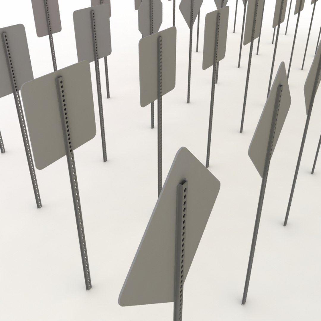 Road Signs 3d Model