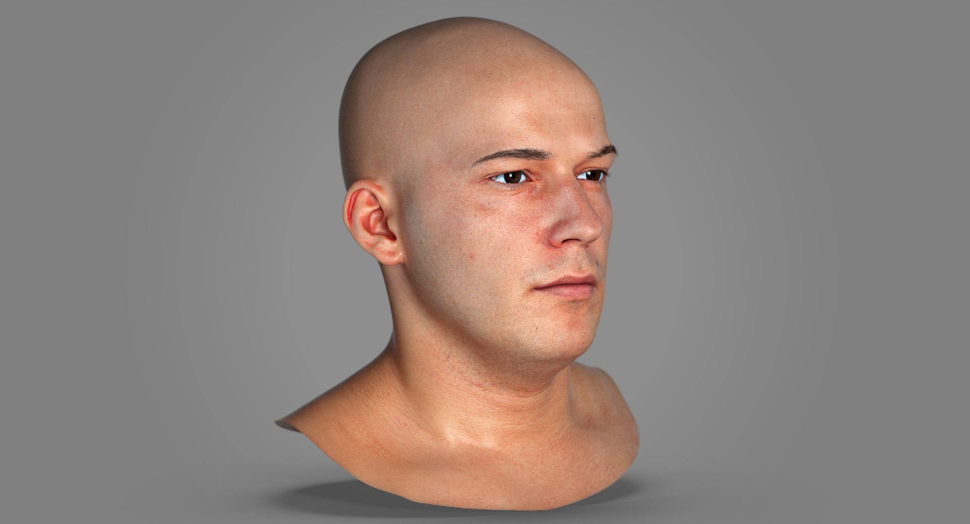 Marcus pbr real human head 3D model - TurboSquid 1629110
