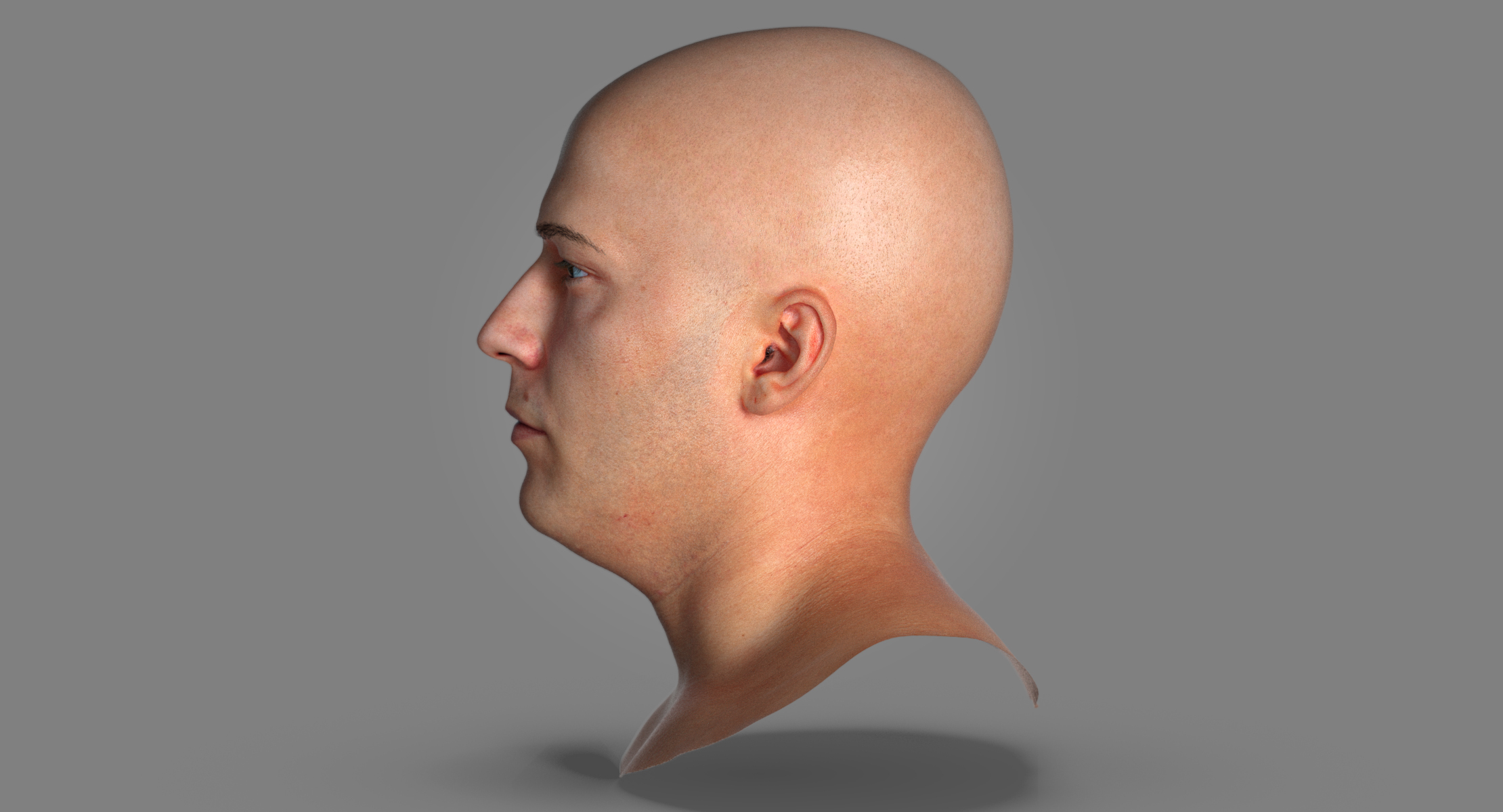 Marcus pbr real human head 3D model - TurboSquid 1629110