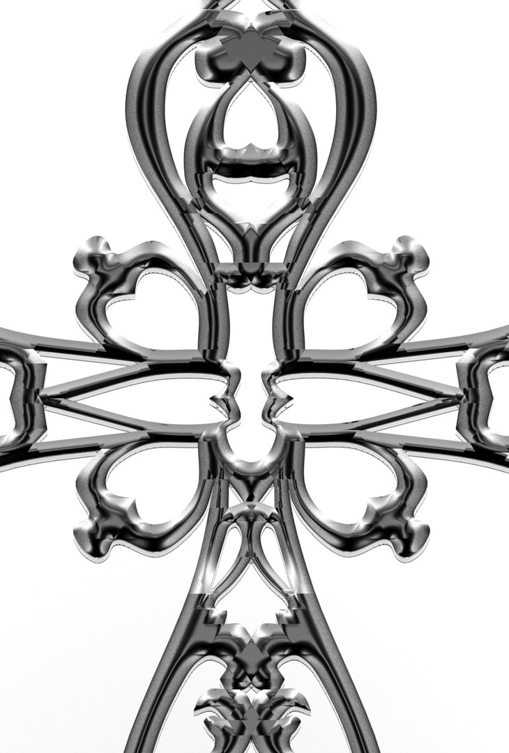 Silver Cross 3d Max