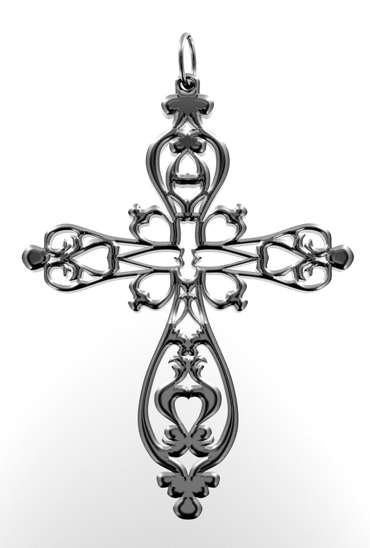 Silver Cross 3d Max