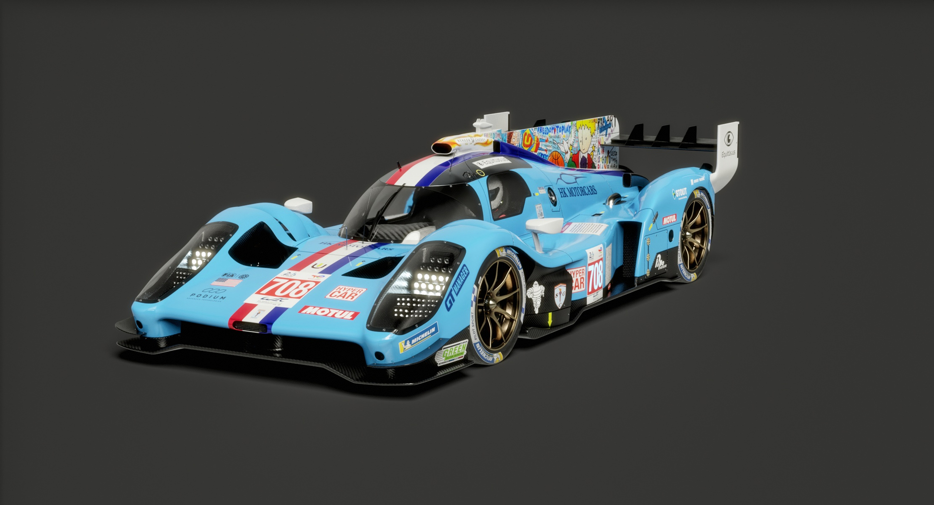 modelo 3d Glickenhaus SCG 007 LMH Hypercar WEC Temporada 2023 ...