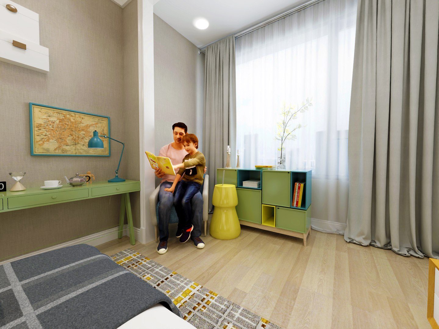 3D Modern Kids Room Boys Room 3D Model Model - TurboSquid 2264512