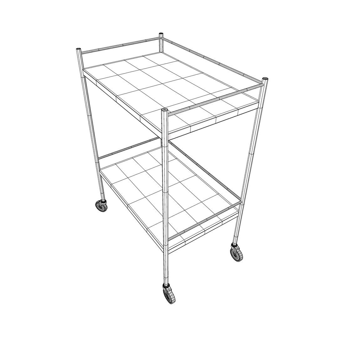 Medical Equipment Trolley 3d Obj