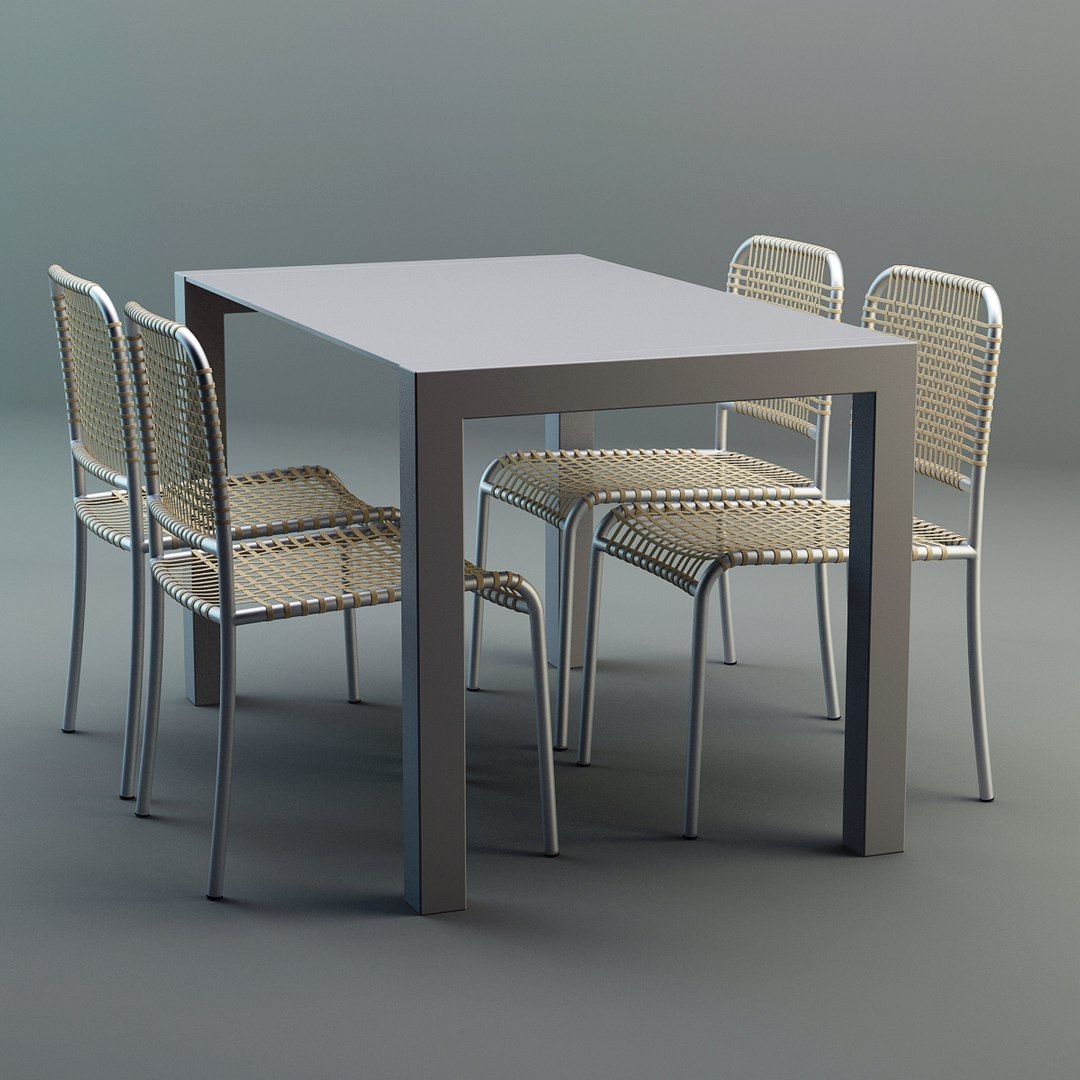 3d Table Chair