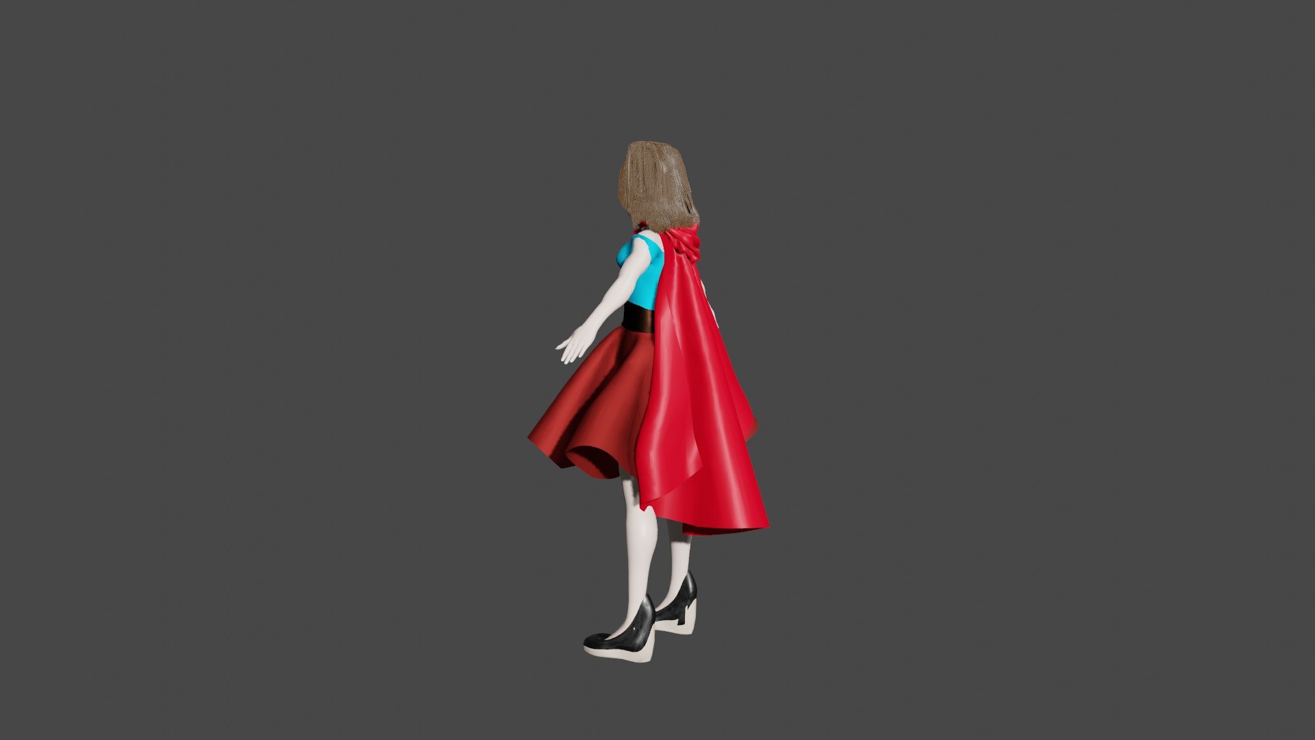 3D Anime Teenage Mage Girl Character With A Beautiful Outfit Model ...