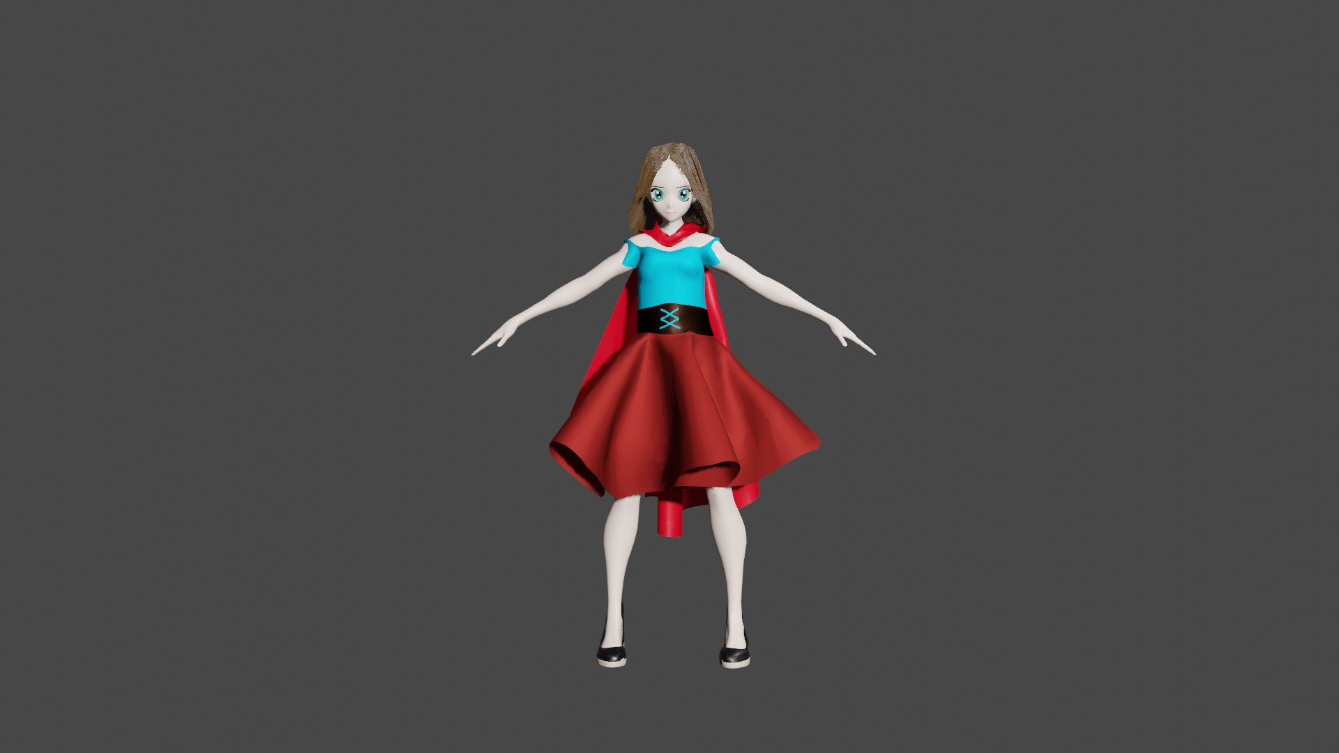 3D Anime Teenage Mage Girl Character With A Beautiful Outfit Model ...