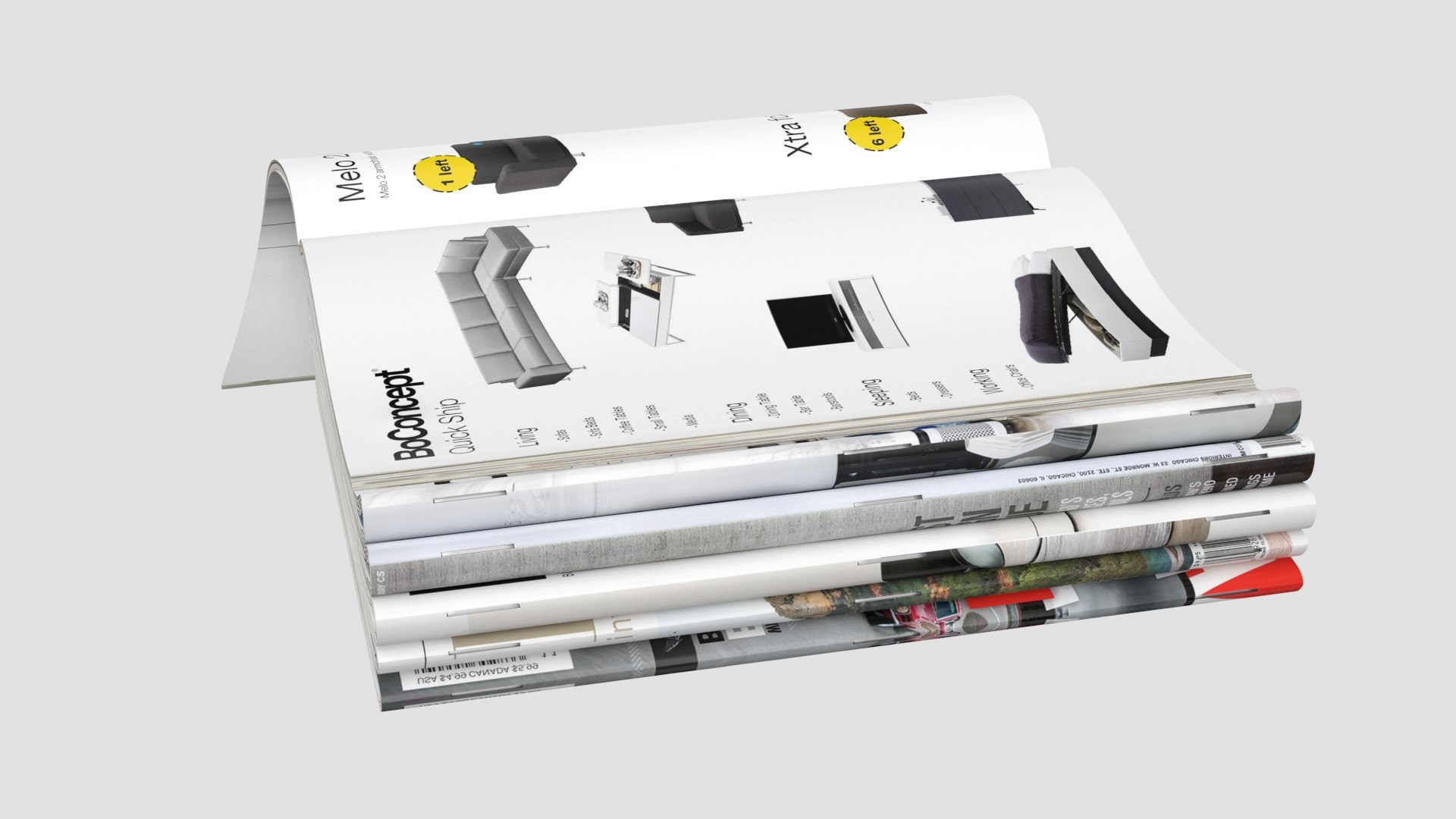 3D Magazines Open Set 4 - TurboSquid 1440189