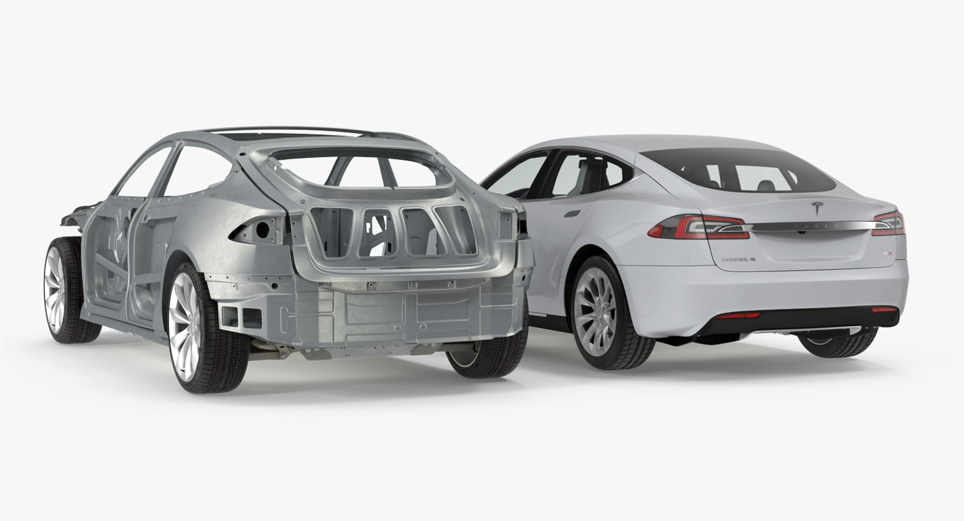 3D Tesla S Frame Modeled - TurboSquid 1191572