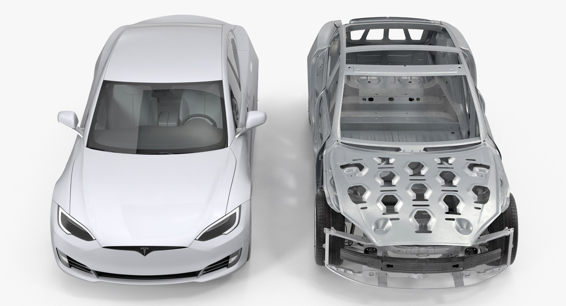 3D Tesla S Frame Modeled - TurboSquid 1191572