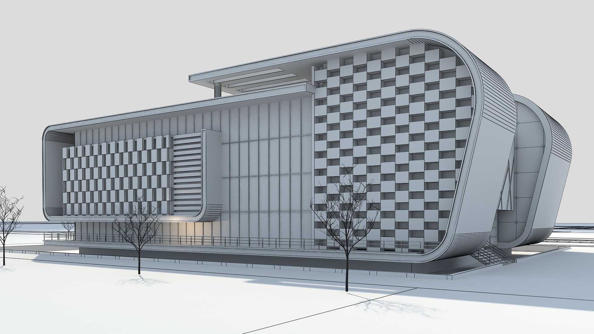 3D Model Modern Building 80 - TurboSquid 2050638