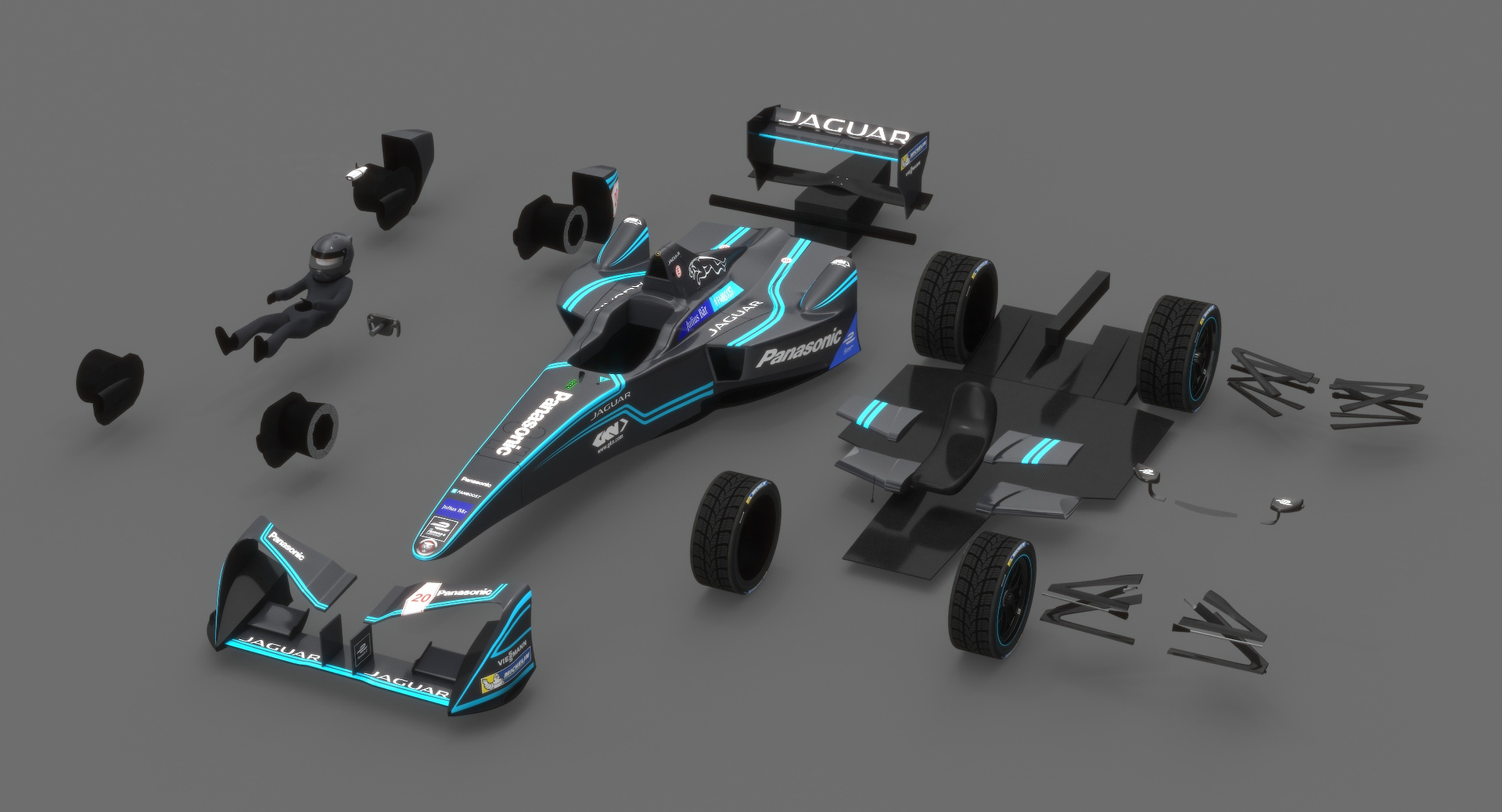 Panasonic racing formula e 3D model - TurboSquid 1218784