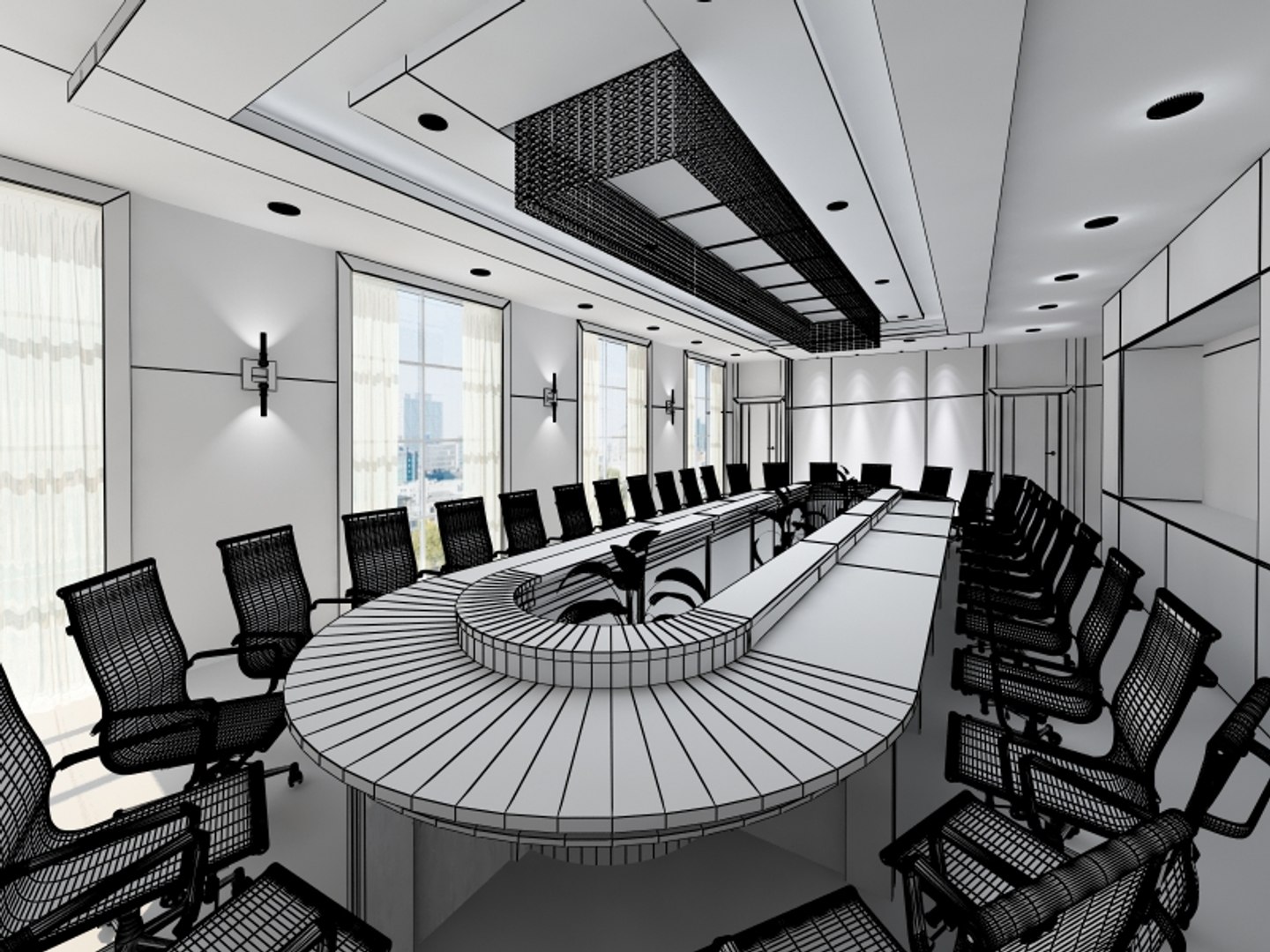Conference Room 3d Model
