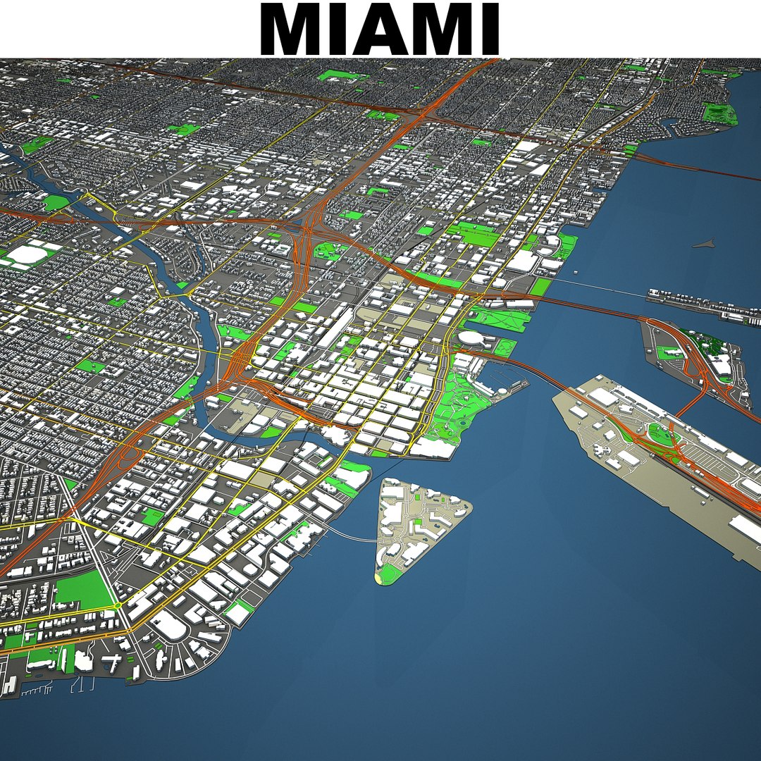 Miami Cityscape Model - TurboSquid 1480780