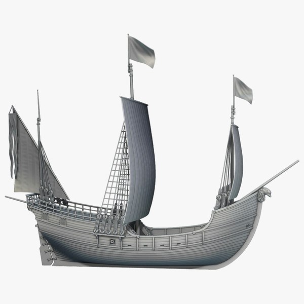 Caravel Ship 3D print model model - TurboSquid 1955931