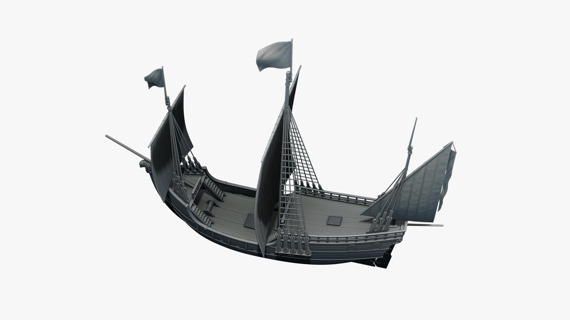 Caravel Ship 3D Print Model Model - TurboSquid 1955931