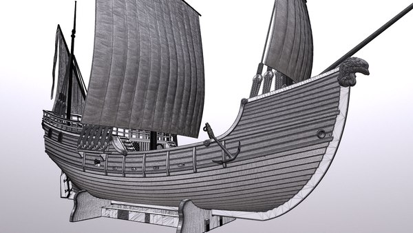 Caravel Ship 3D print model model - TurboSquid 1955931
