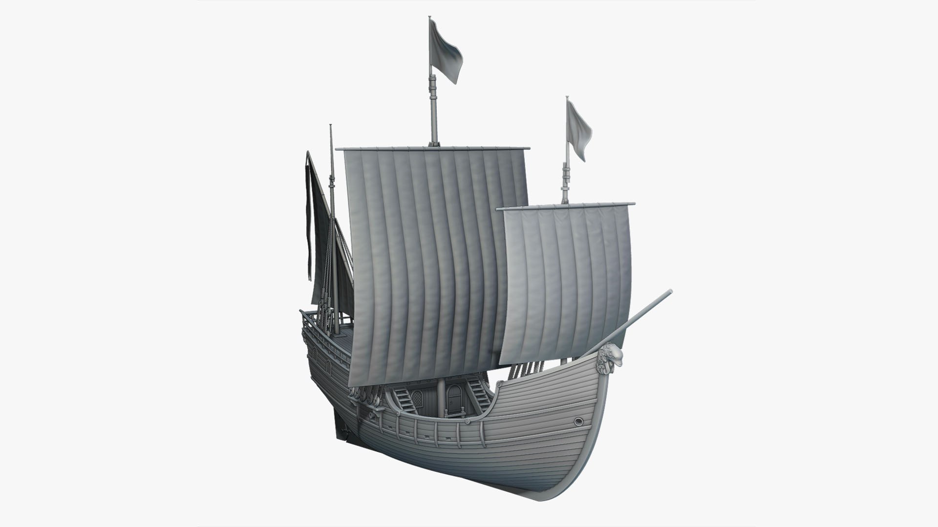 Caravel Ship 3D Print Model Model - TurboSquid 1955931
