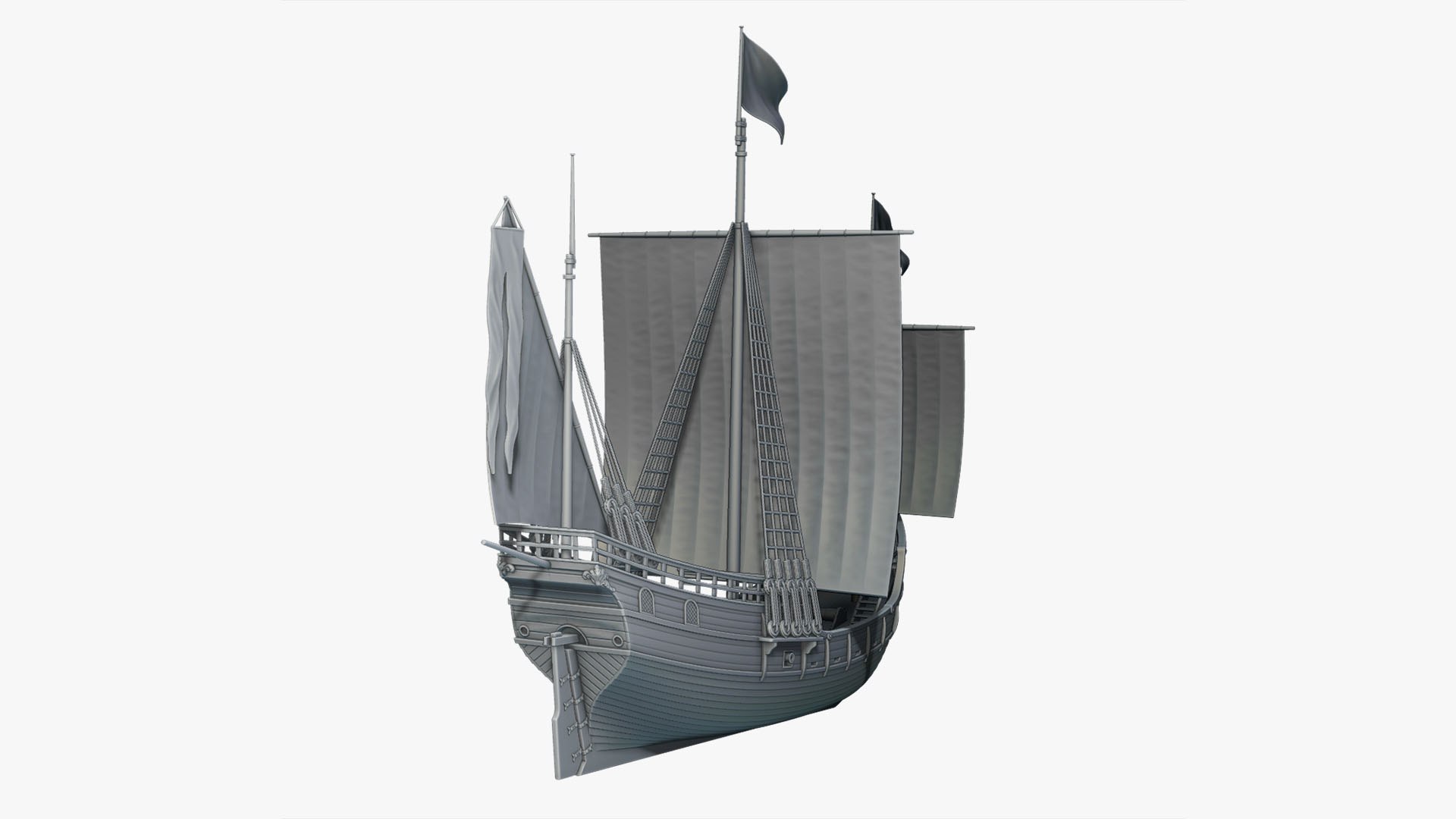 Caravel Ship 3D Print Model Model - TurboSquid 1955931