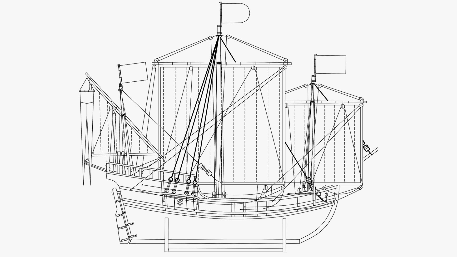 Caravel Ship 3D Print Model Model - TurboSquid 1955931