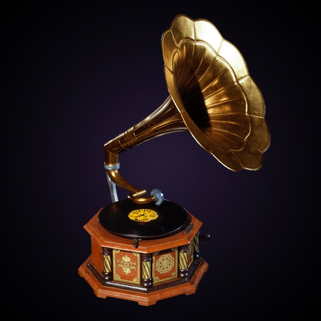 3D Old Gramophone Model - TurboSquid 1761964