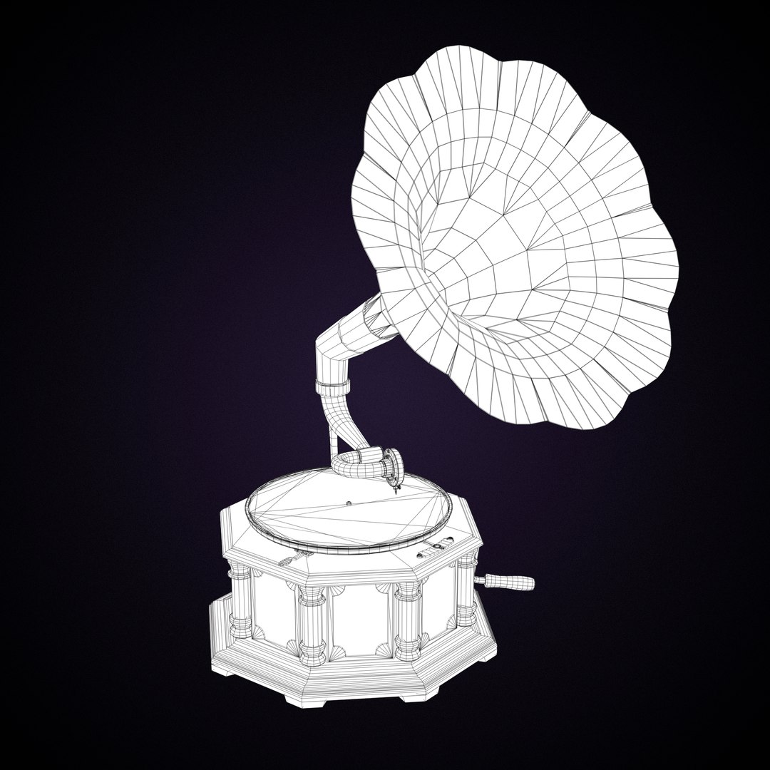3D Old Gramophone Model - TurboSquid 1761964