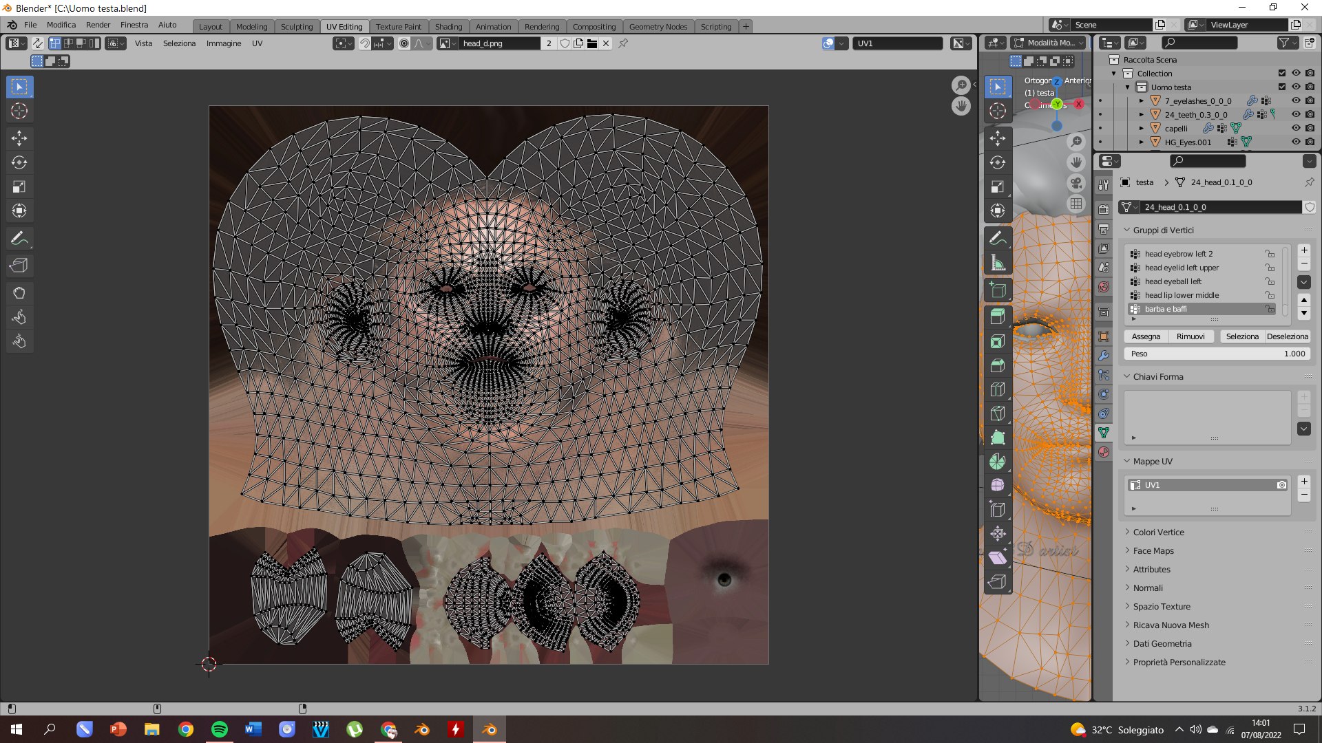 3D Man With Bite And Blood - TurboSquid 1940507