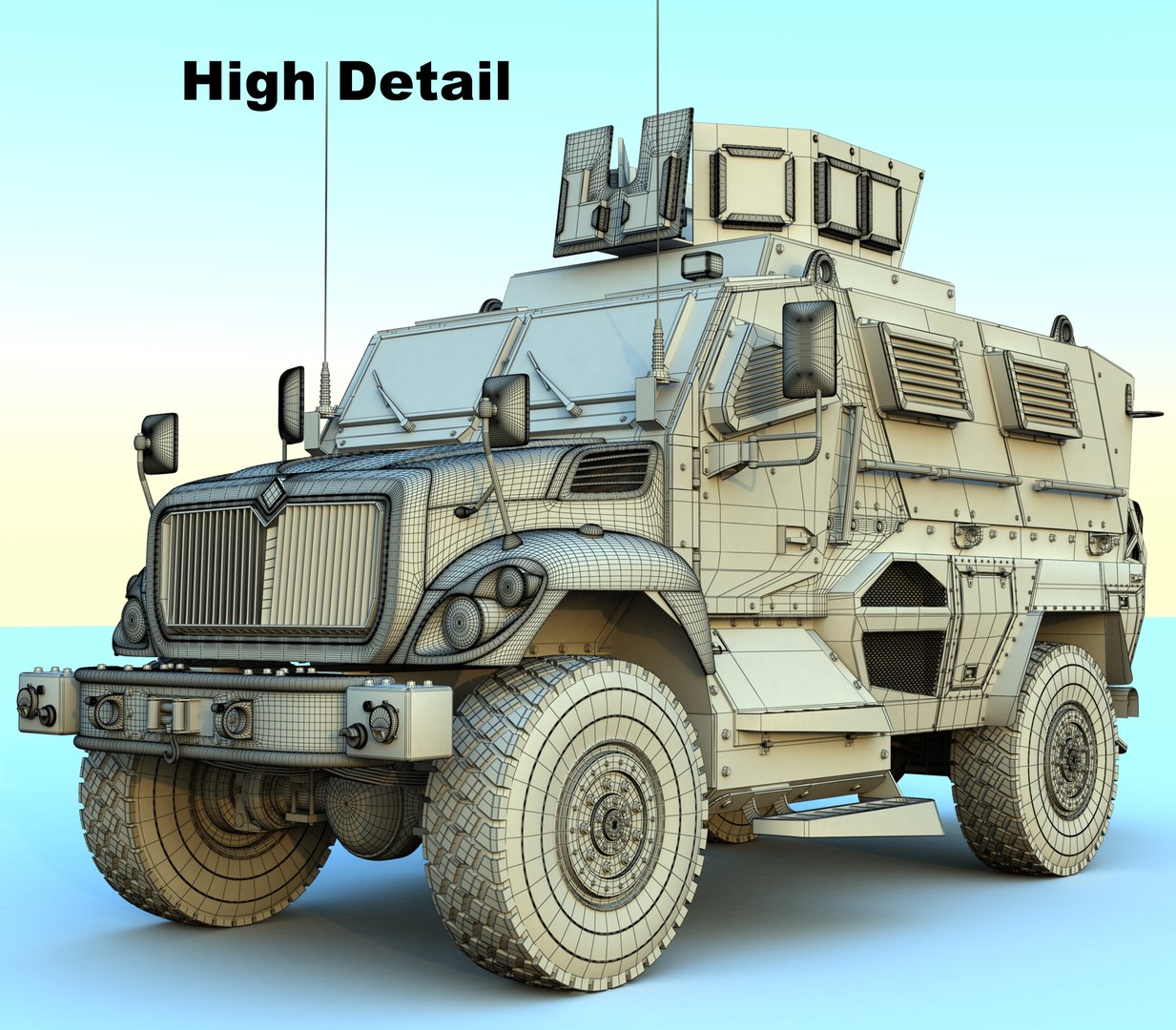 3d Maxxpro Mrap Vehicle Model