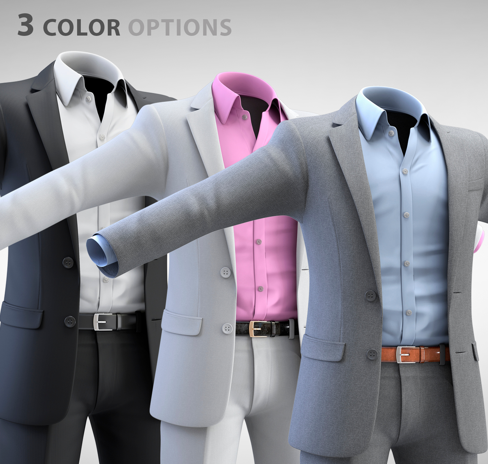3D men suit model - TurboSquid 1440669