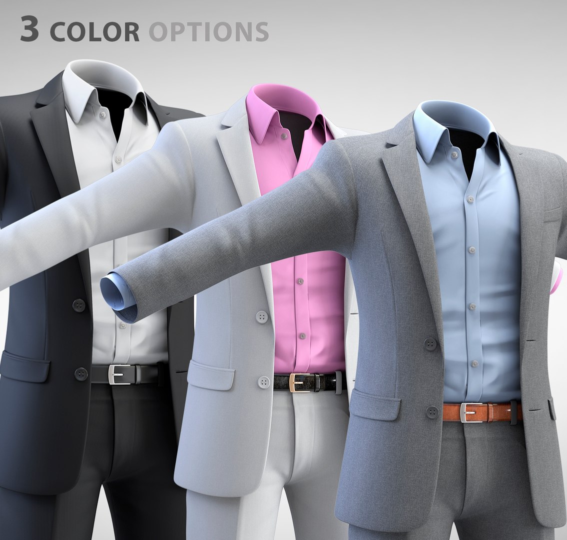 3D Men Suit Model - TurboSquid 1440669