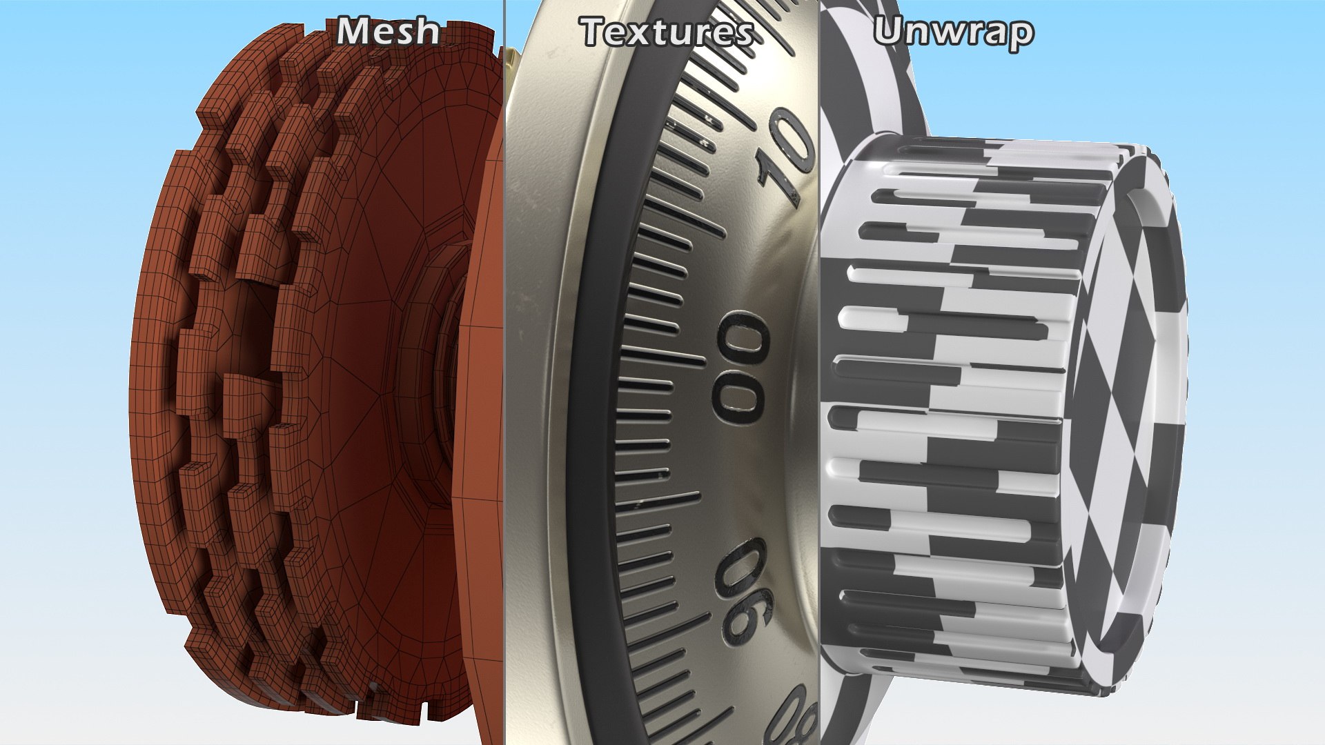 3D Vintage Mechanical Combination Lock - TurboSquid 1815191