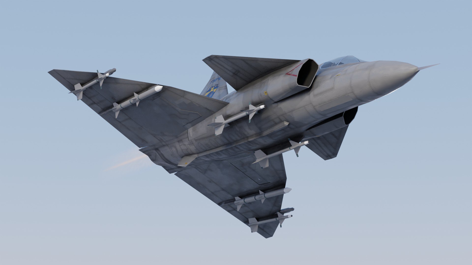 Saab JAS-37 Viggen 3D - TurboSquid 2072097