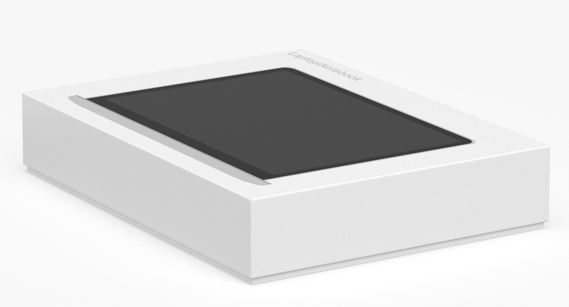 3D Computer Laptop Type 02 Device And Box Clean And Generic Label Model ...