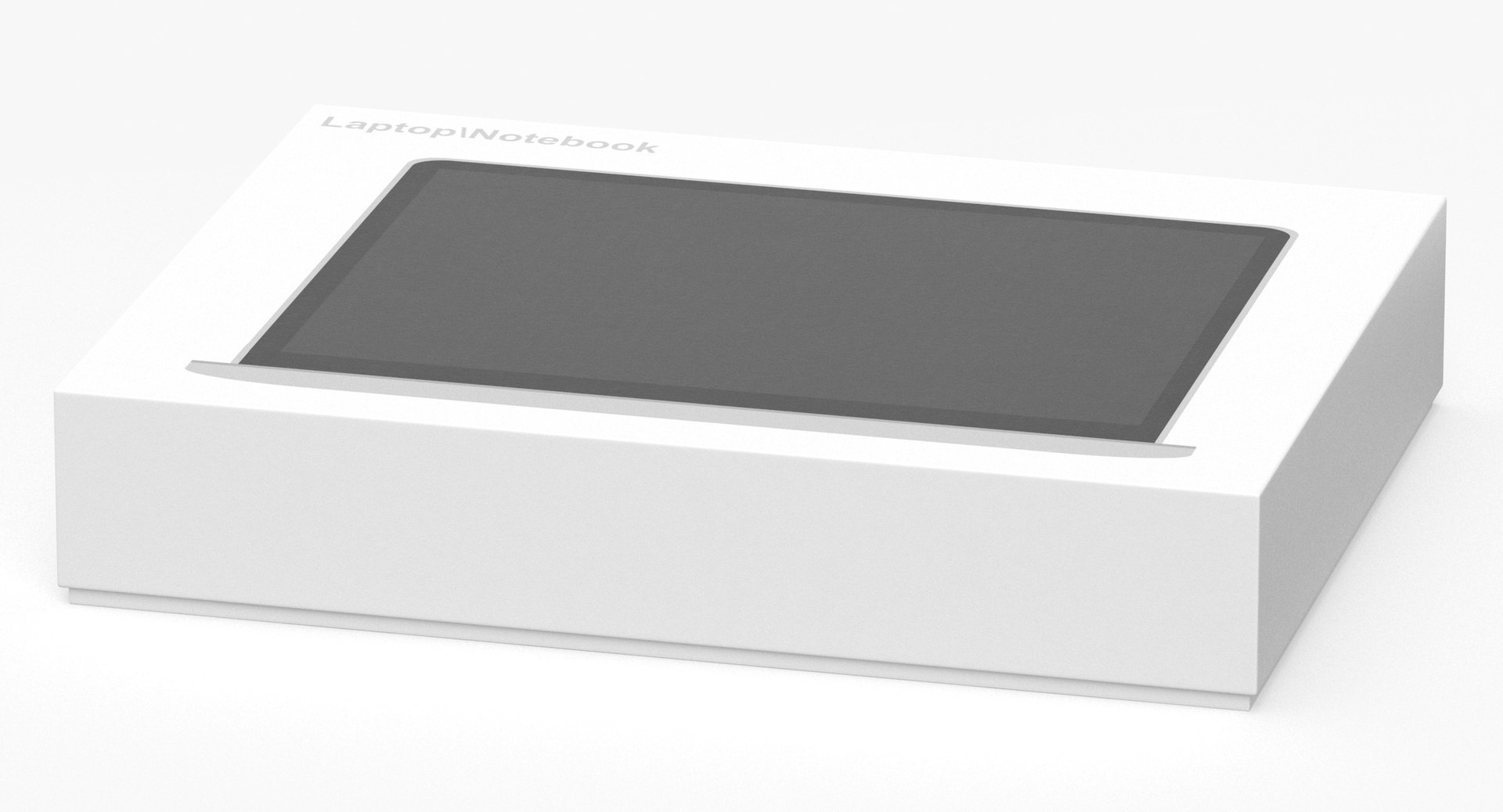 3D Computer Laptop Type 02 Device And Box Clean And Generic Label Model ...