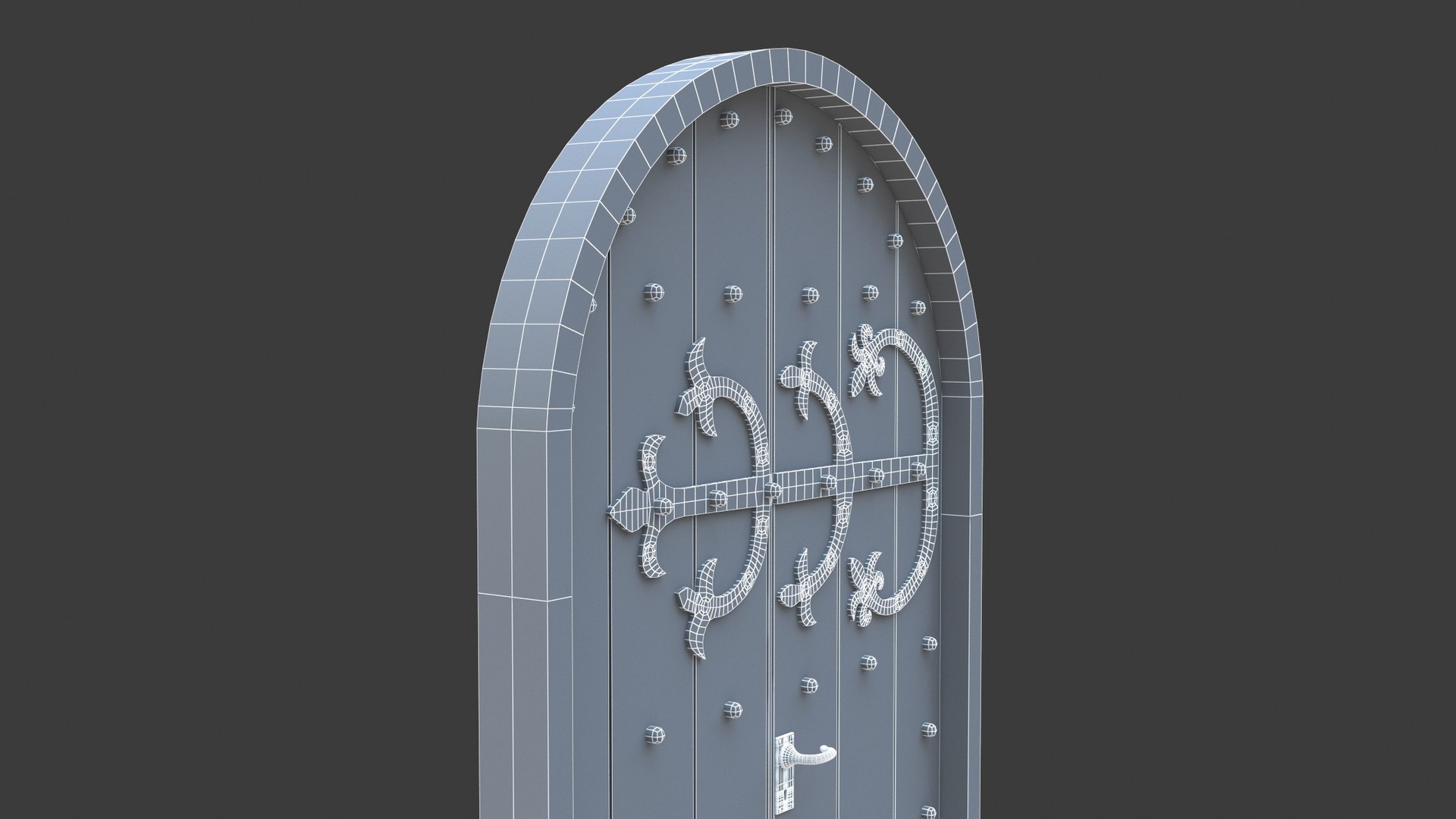 Castle Door 03 Low Poly Realistic 3D Model - TurboSquid 1923539