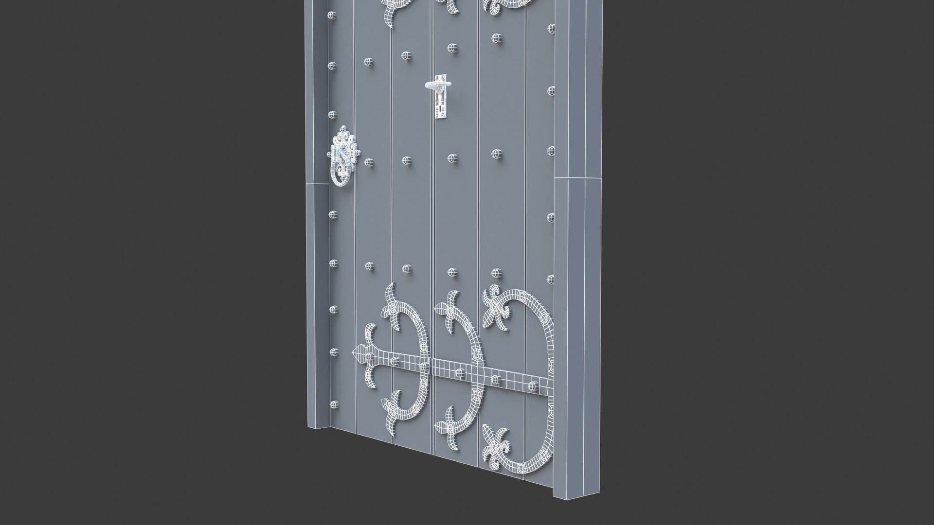 Castle Door 03 Low Poly Realistic 3D Model - TurboSquid 1923539