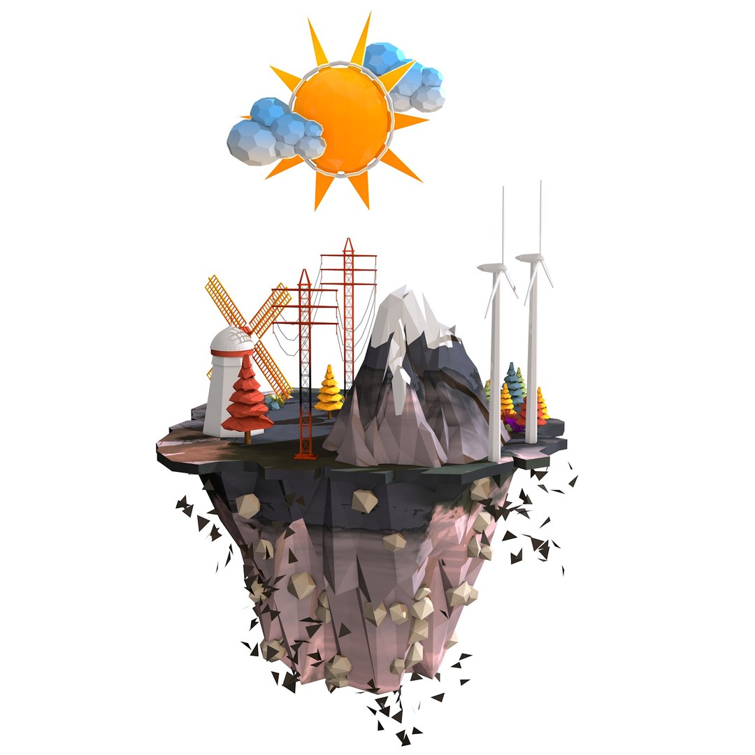 3d Floating Island