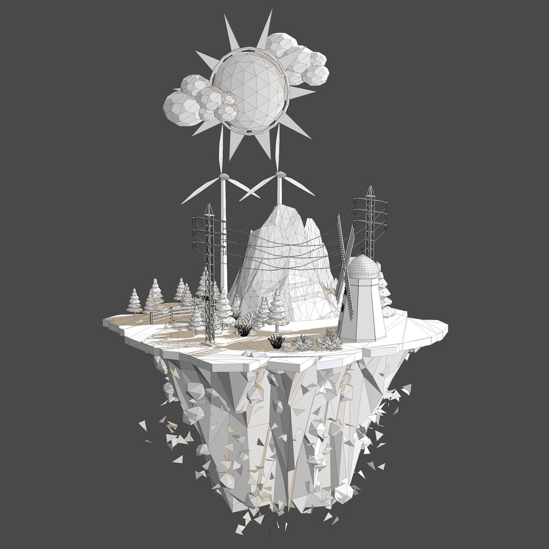 3d Floating Island