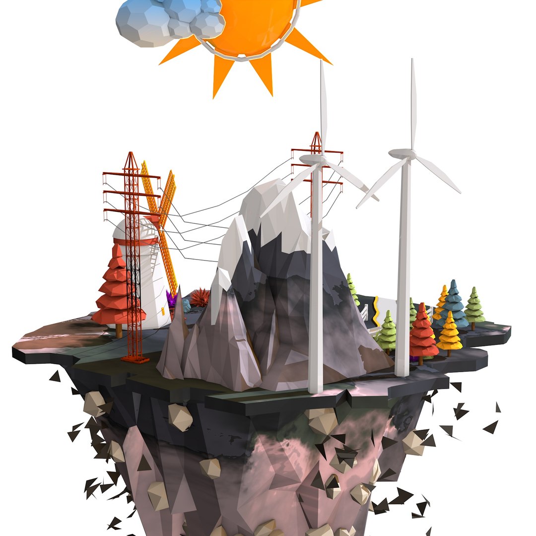 3d Floating Island