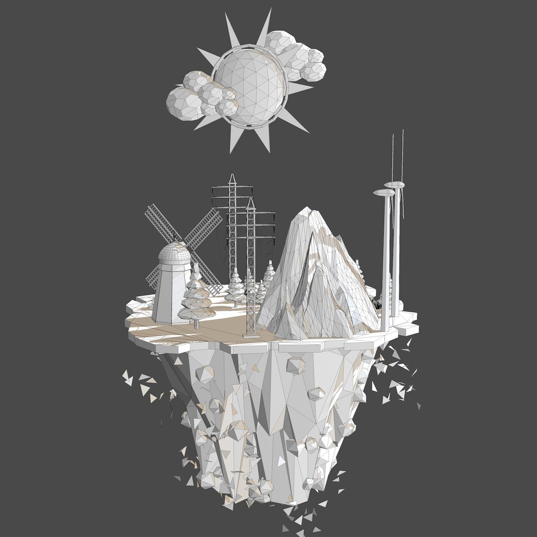 3d Floating Island