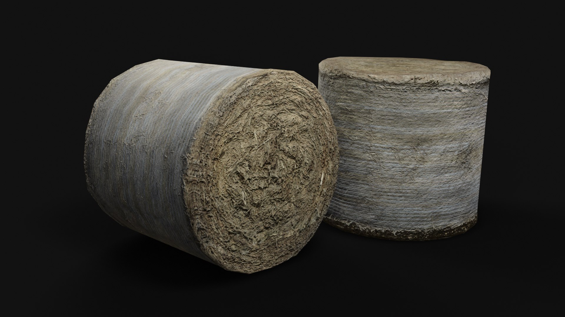 Hay Bale Round Low-poly PBR 3D Model - TurboSquid 2237272
