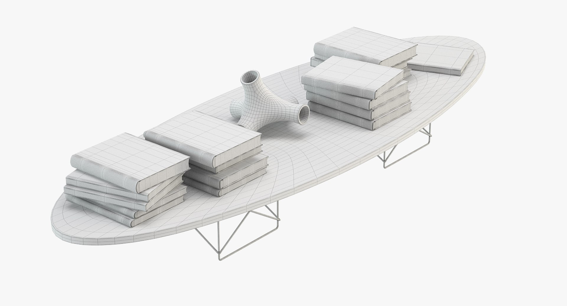 Elliptical Table Etr 3D Model - TurboSquid 1411917