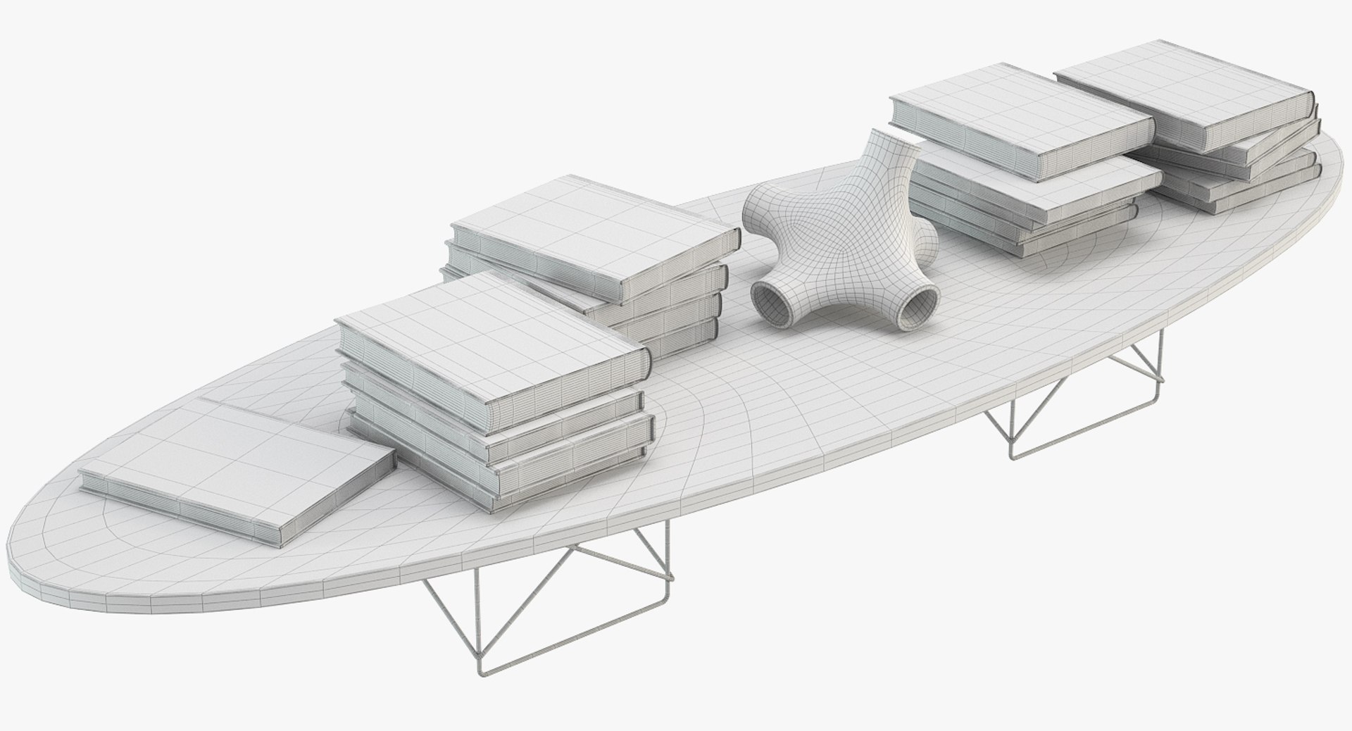 Elliptical Table Etr 3D Model - TurboSquid 1411917
