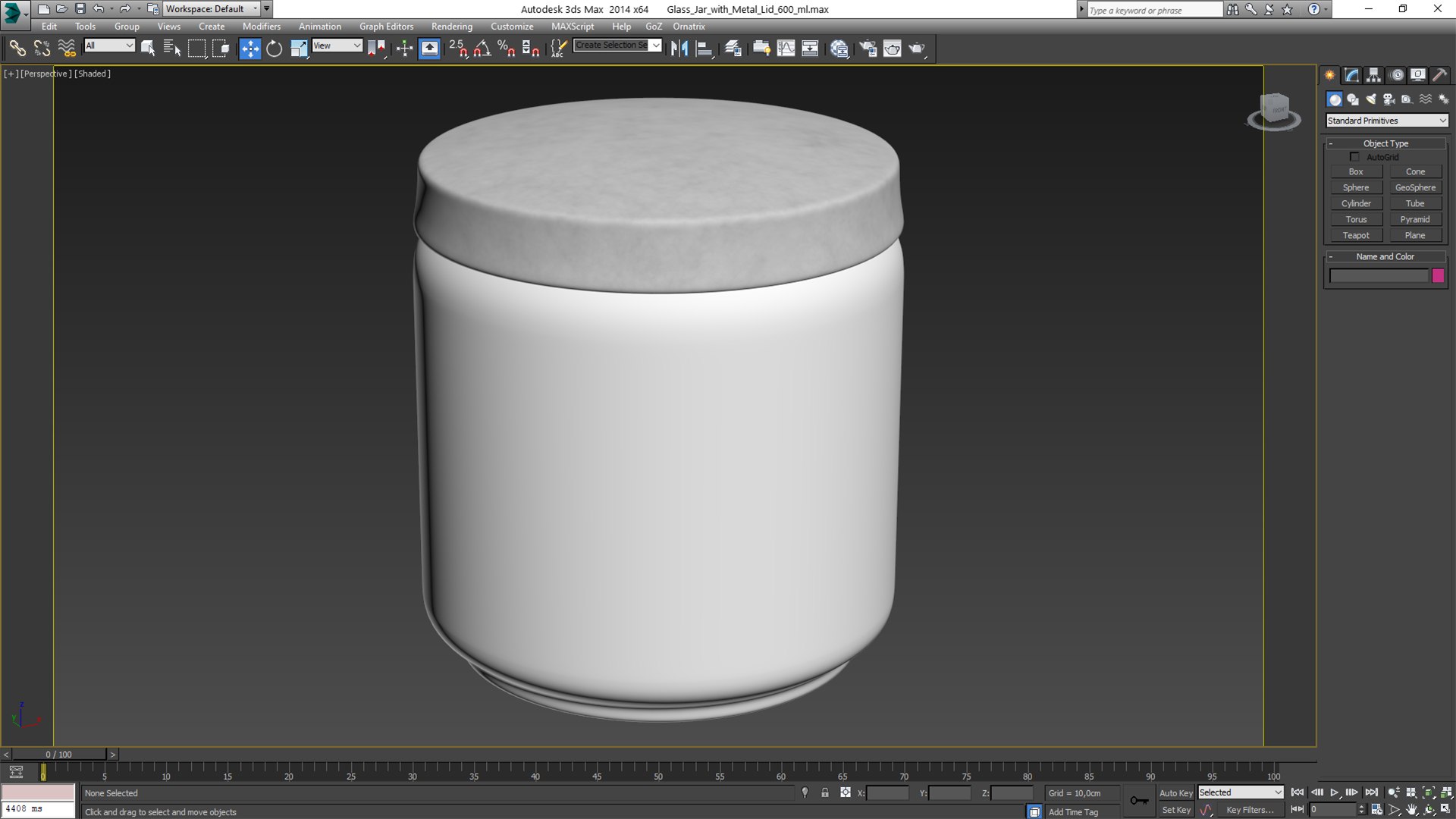 3D Glass Jar Metal Lid Model - TurboSquid 1644587