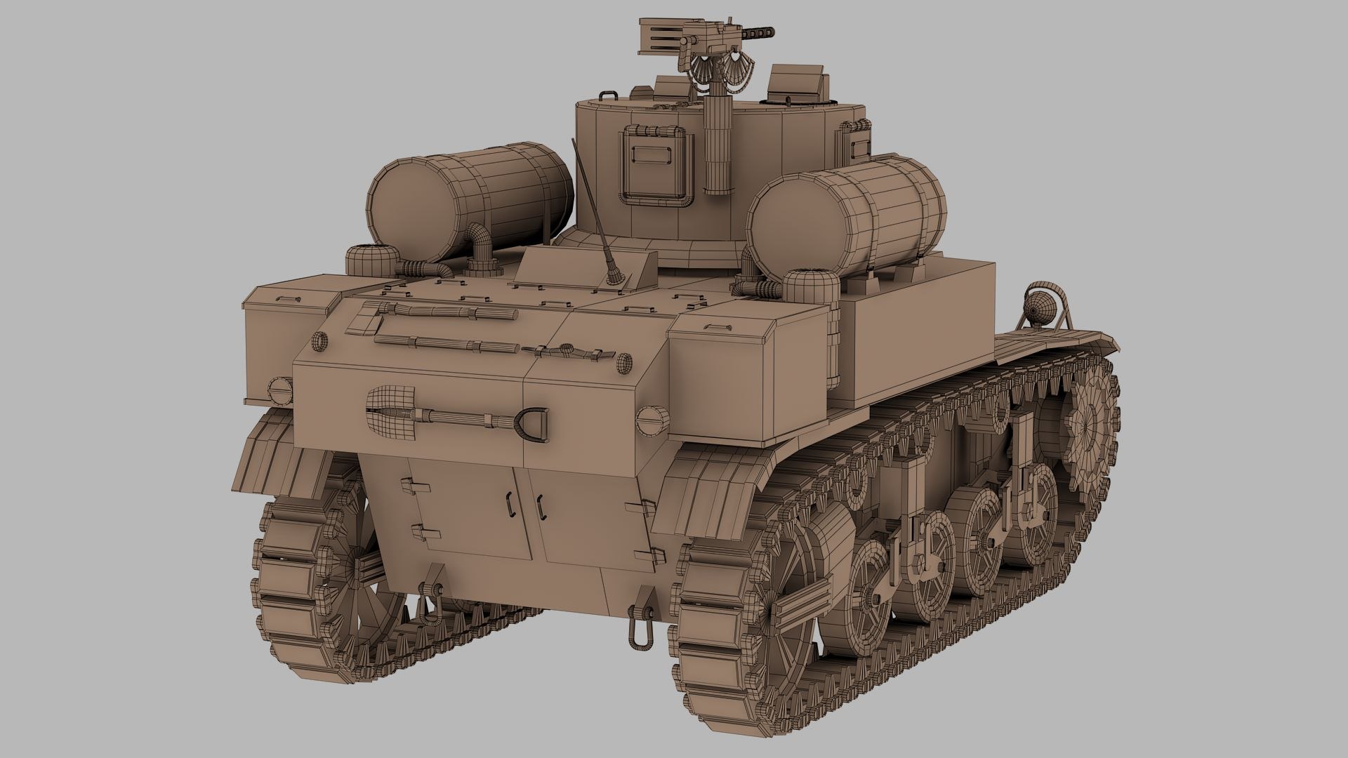 M3A1 Stuart Tank 3D - TurboSquid 1893323