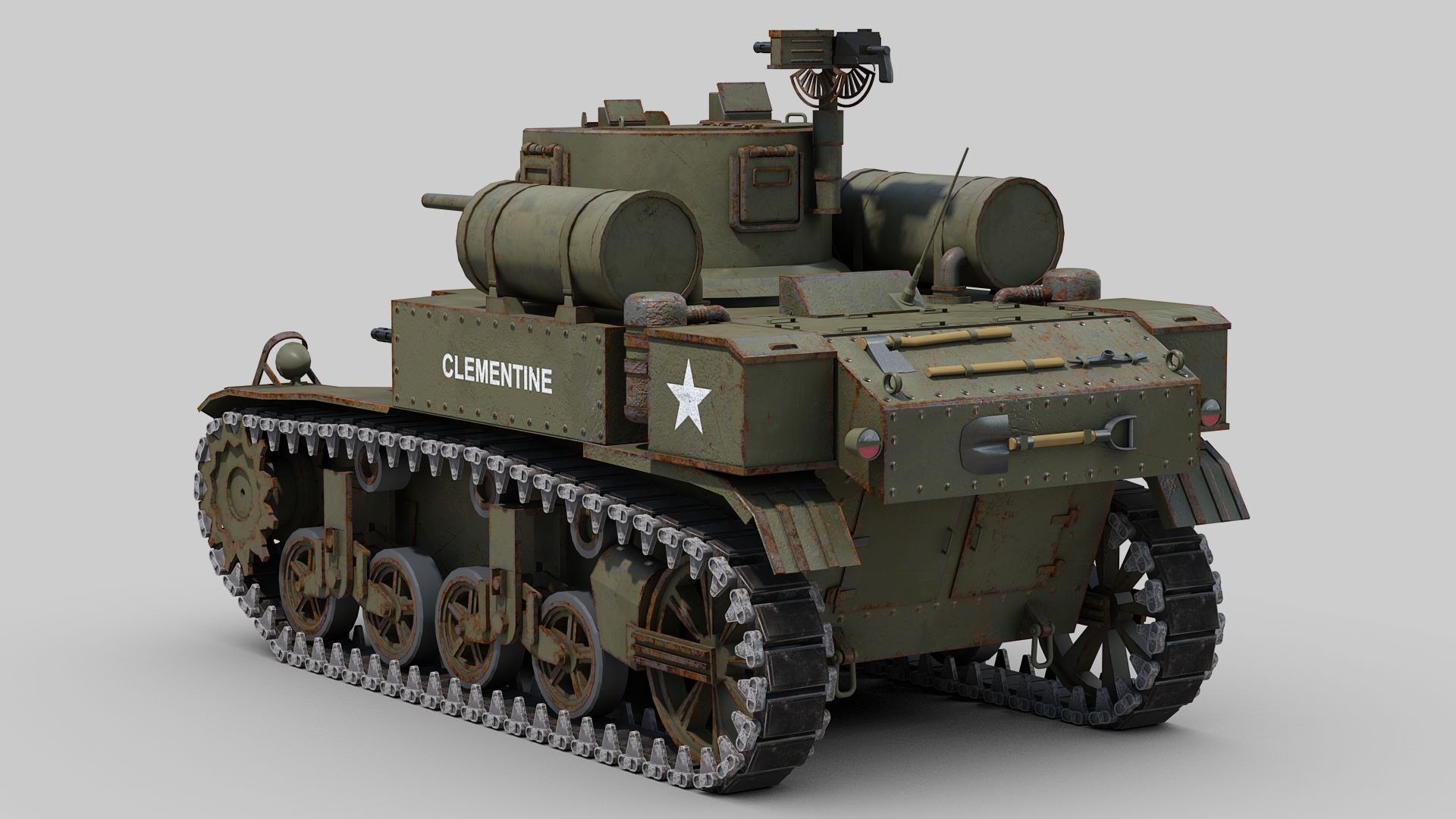 M3A1 Stuart Tank 3D - TurboSquid 1893323